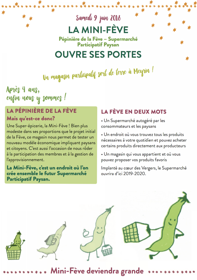 Inauguration de la Mini-Fève aux Vergers | APRES-GE - Internet